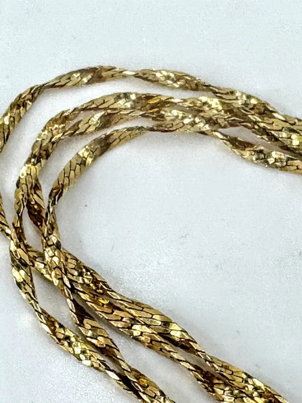 Jewelry | Vintage 14k Yellow Gold Diamond Cut Rope Chain Necklace Italy ...